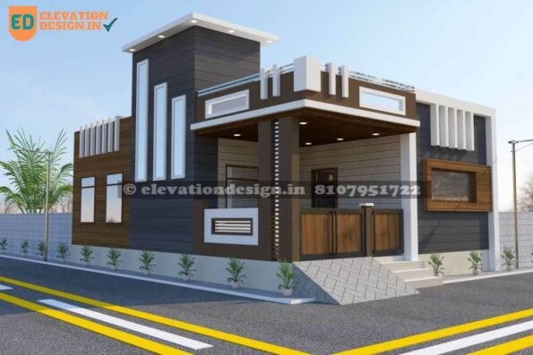 single floor normal house front elevation designs - elevationdesign.in